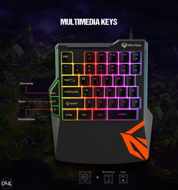 MEETION MT-KB015 GAMING JEDNORUCNA TIPKOVNICA • JURCOMM Computers